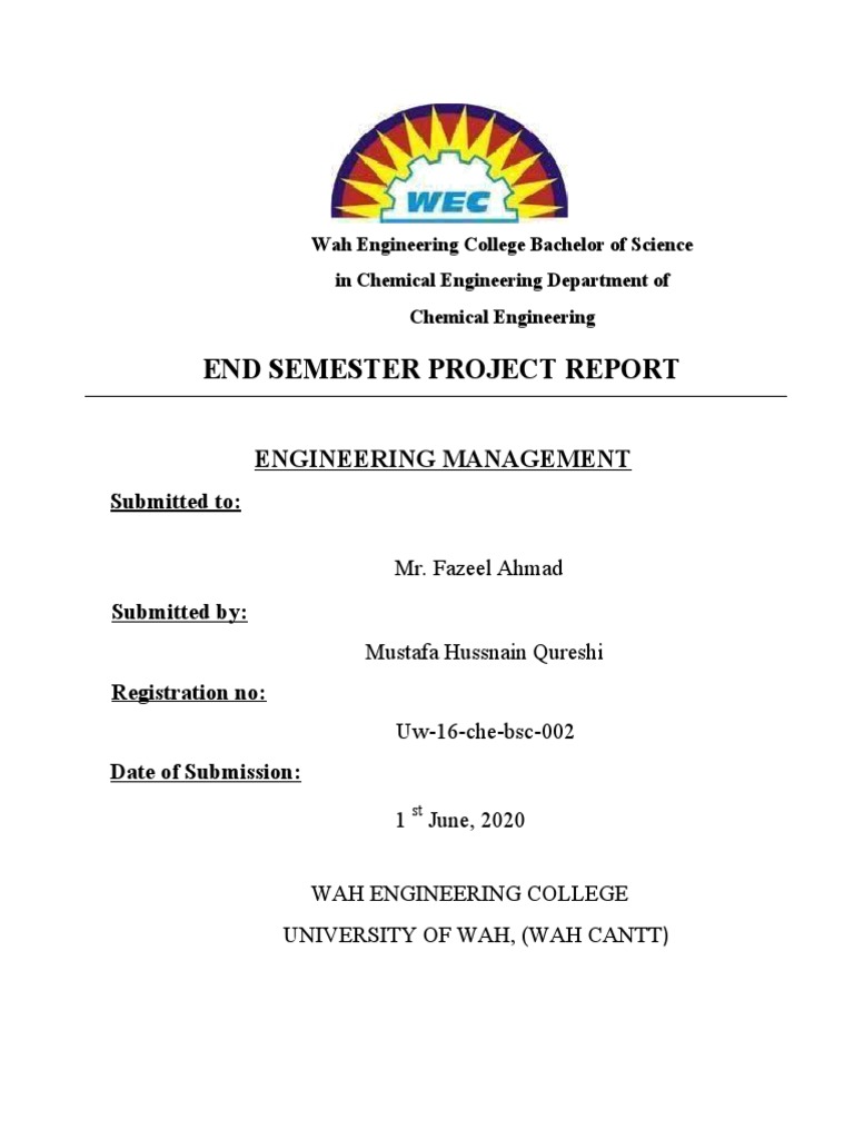End Semester Project Report: Engineering Management | PDF | Motivation ...