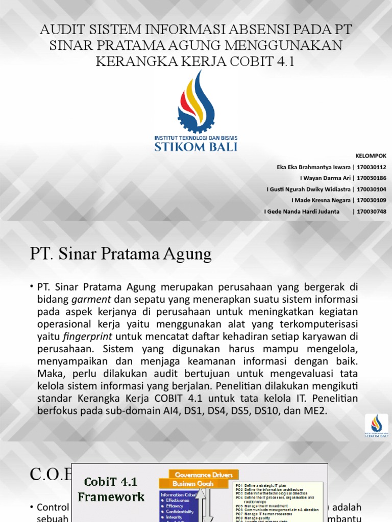 Audit Sistem Informasi Absensi Pada PT Sinar Pratama | PDF