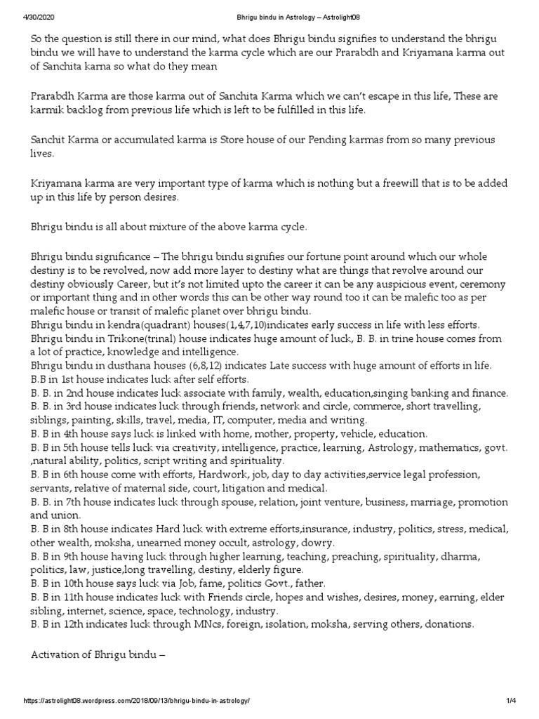 Understanding the Significance of Bhrigu Bindu in Astrology and How it ...