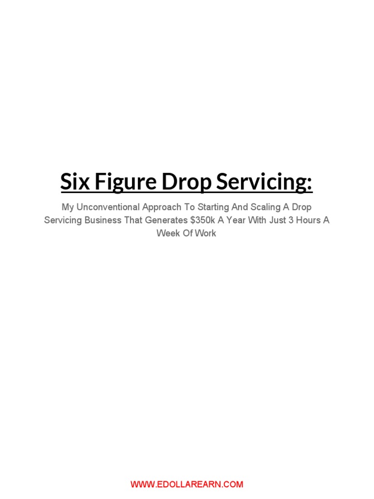 6 Figure Drop Servicing | PDF | Facebook | Marketing