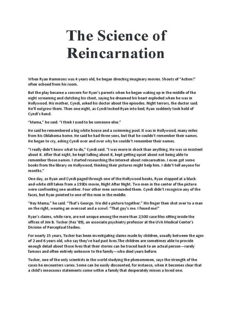 The Science of Reincarnation | PDF | Consciousness | Physics