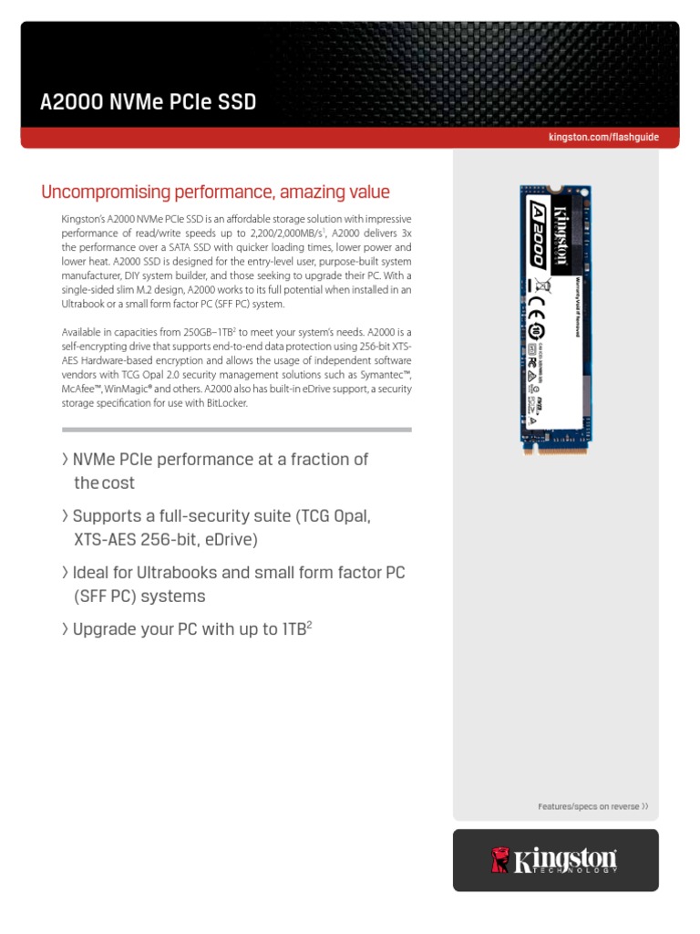 A2000 Nvme Pcie SSD: Uncompromising Performance, Amazing Value | PDF ...