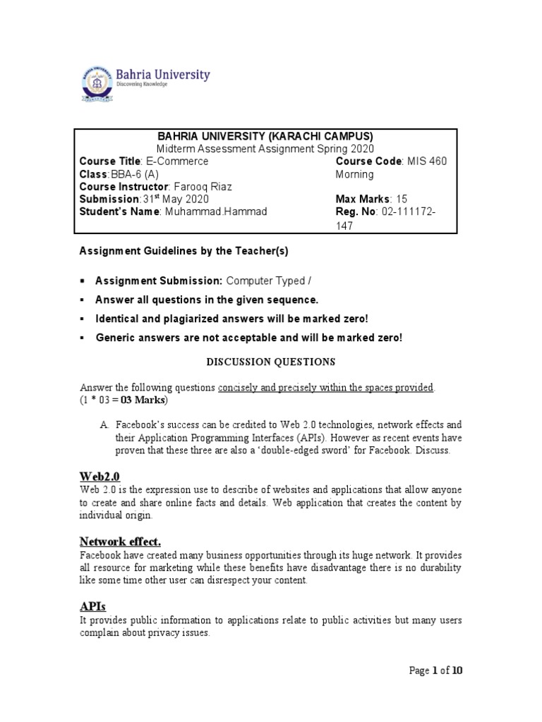 Muhammad Hammad 02 111172 213 E COM 31052020 034322am | PDF | Netflix ...