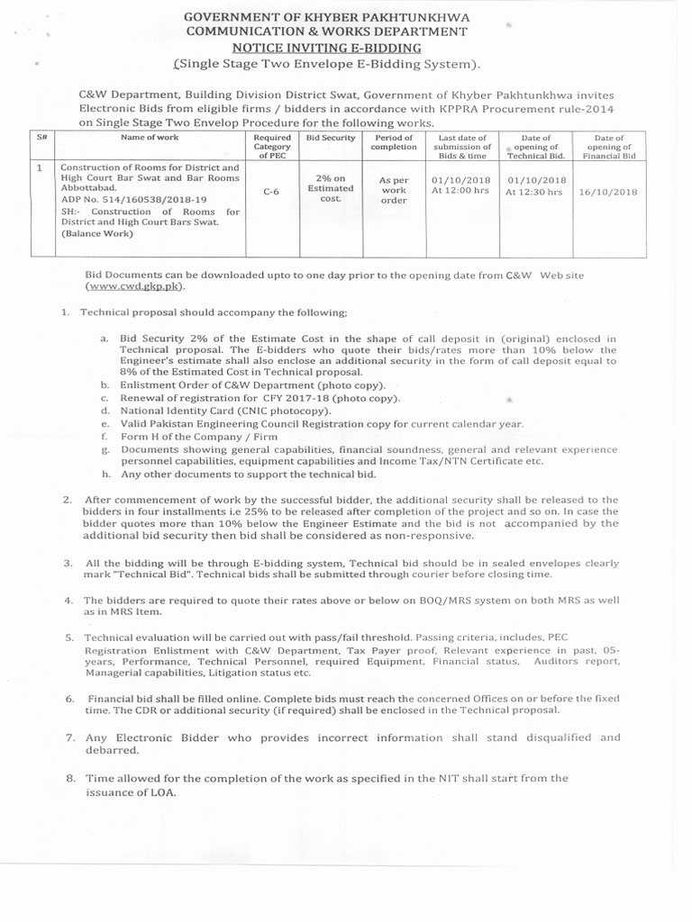 .Single Stage Two Envelope E-Bidding System) | PDF | Government | Business