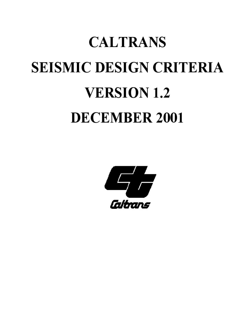 Seismic Design Criteria - Caltrans | PDF | Deep Foundation | Concrete