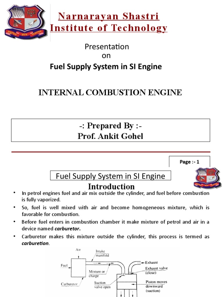 Fuel Supply System | PDF | Carburetor | Fuel Injection