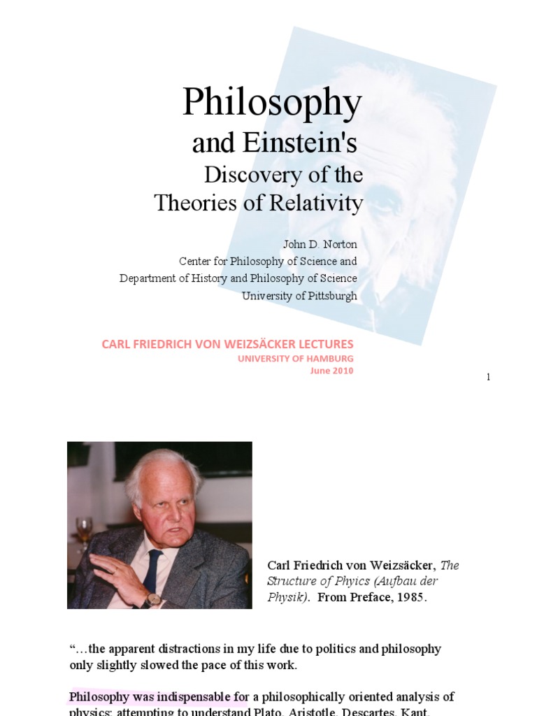 Einstein and Philosophy | PDF | General Relativity | Special Relativity