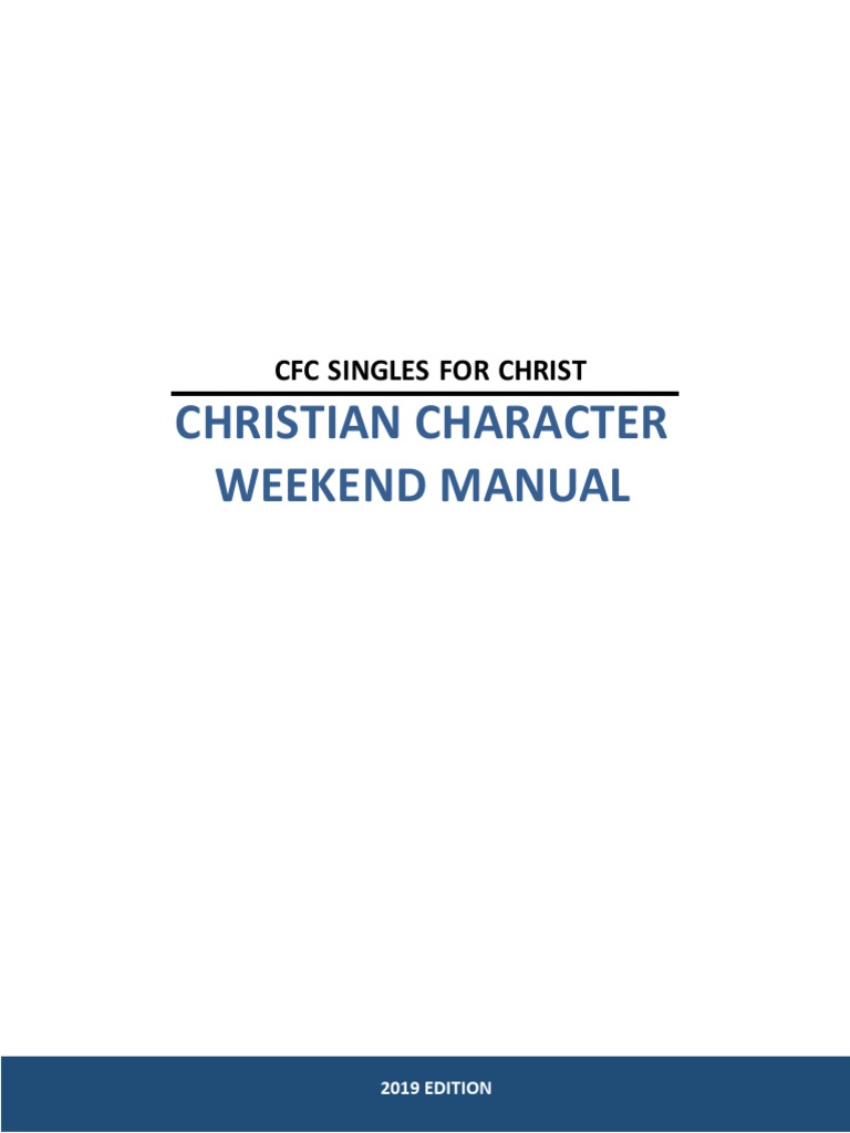 Christian Character Weekend Manual 2019 Edition PDF | PDF | Humility ...