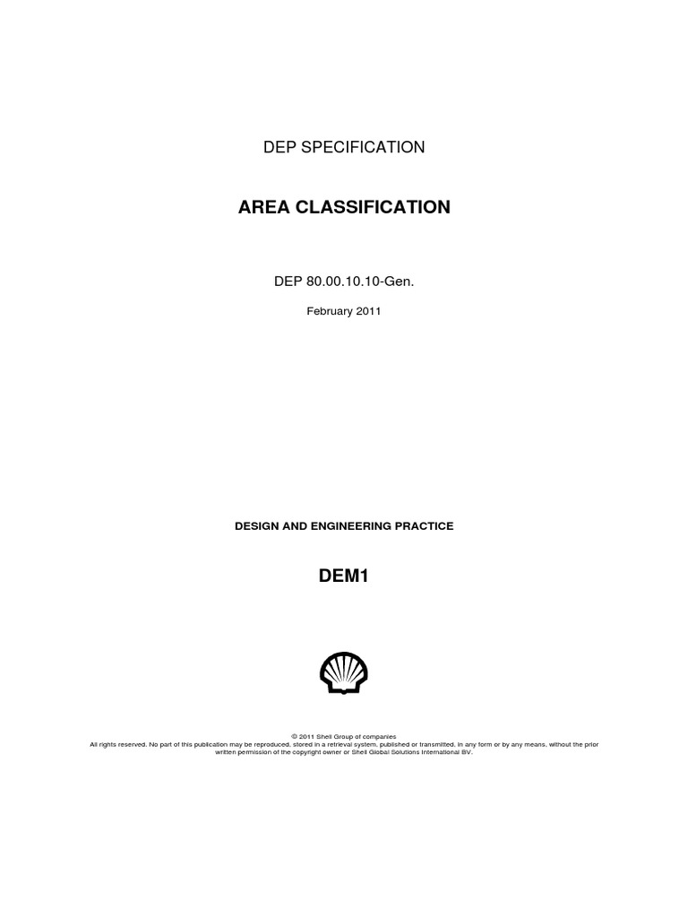 Area Classification: Dep Specification | PDF | Furnace | Energy And ...
