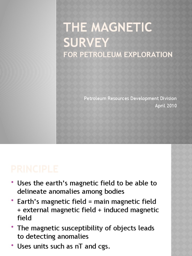 The Magnetic Survey | PDF | Magnetometer | Earth's Magnetic Field