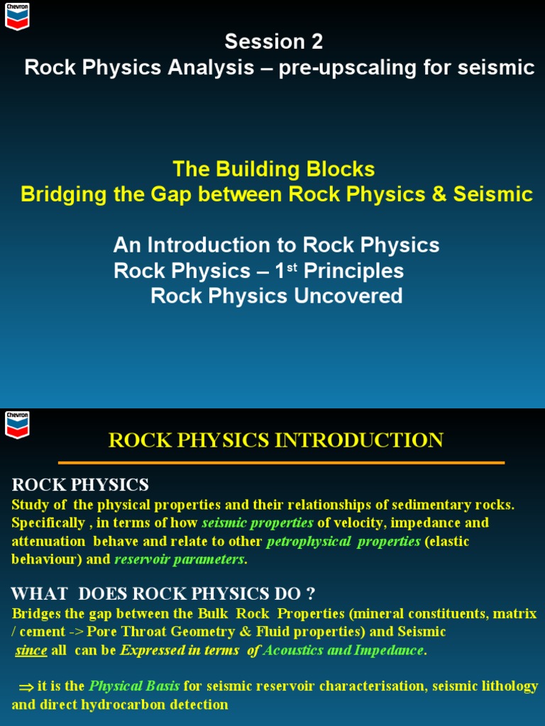 Rock Physics & Seismic | PDF | Porosity | Stress (Mechanics)