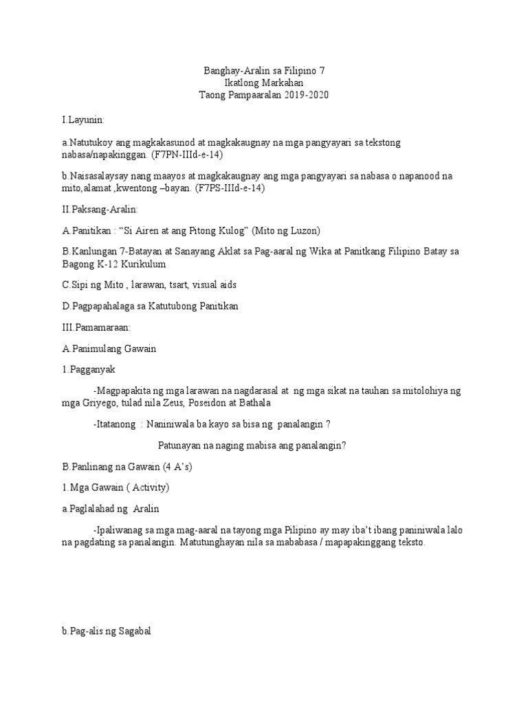 3RD GRADING Cot | PDF