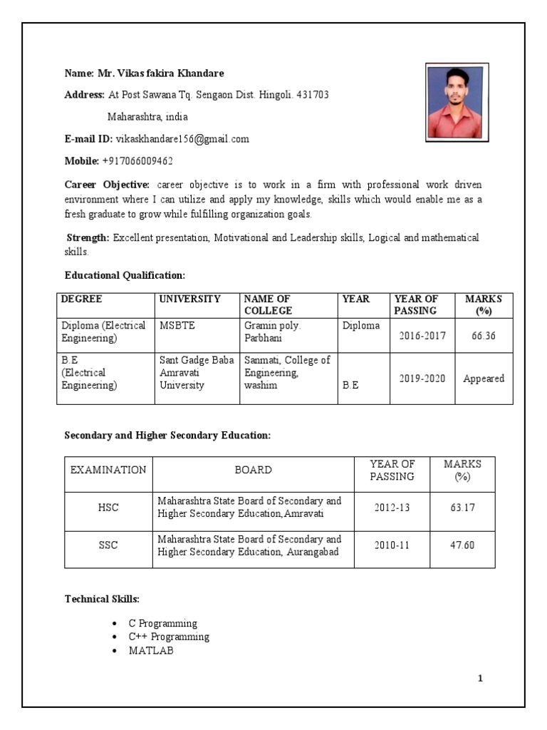 Vikas Resume | PDF | Learning
