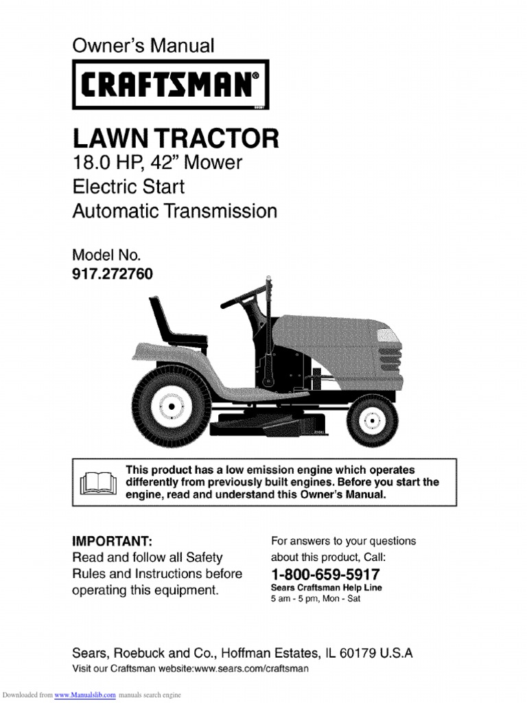 Owners Manual | PDF | Tractor | Mower