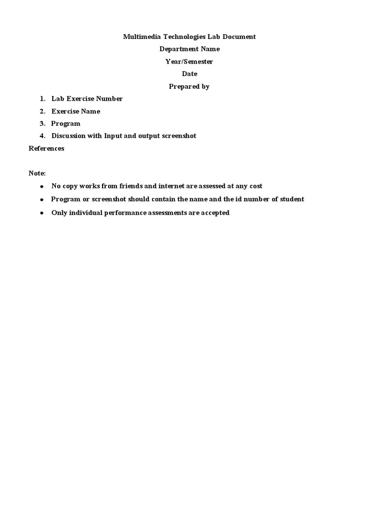 Multimedia Lab Exercise Guide | PDF | Art | Computers