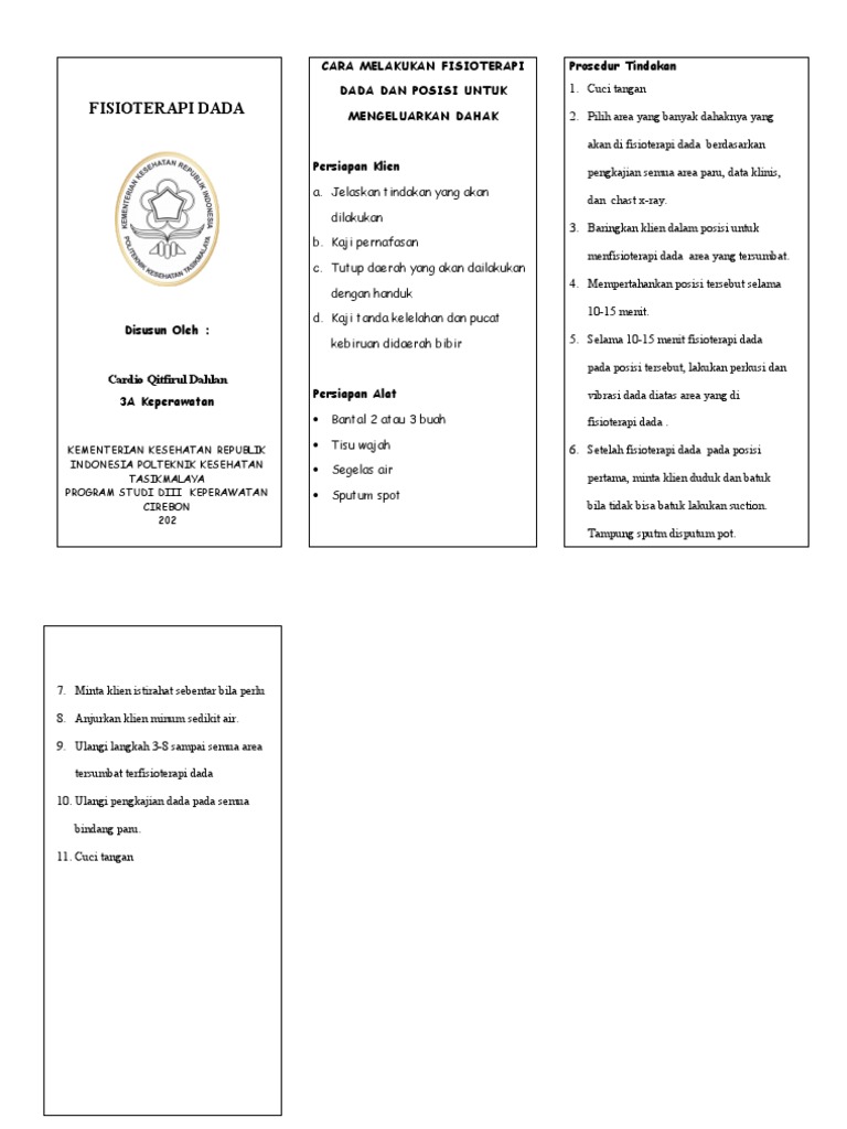 Leaflet Fisioterapi Dada | PDF
