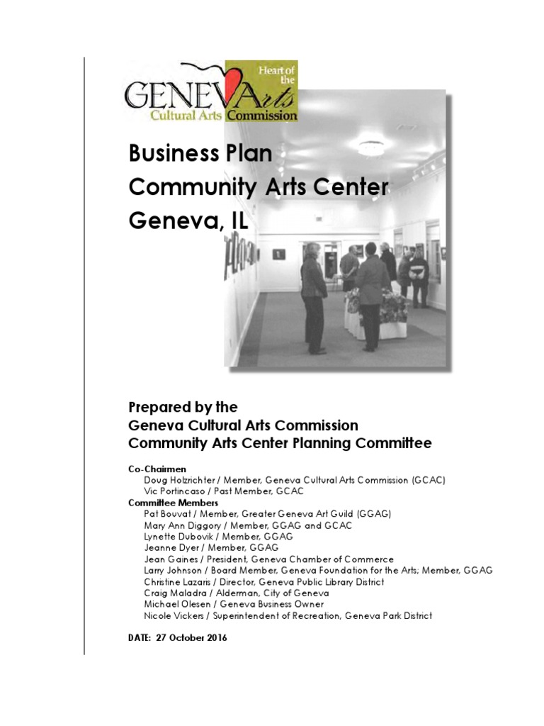 2016 10 27 Community Arts Center Business Plan | PDF | Fundraising ...