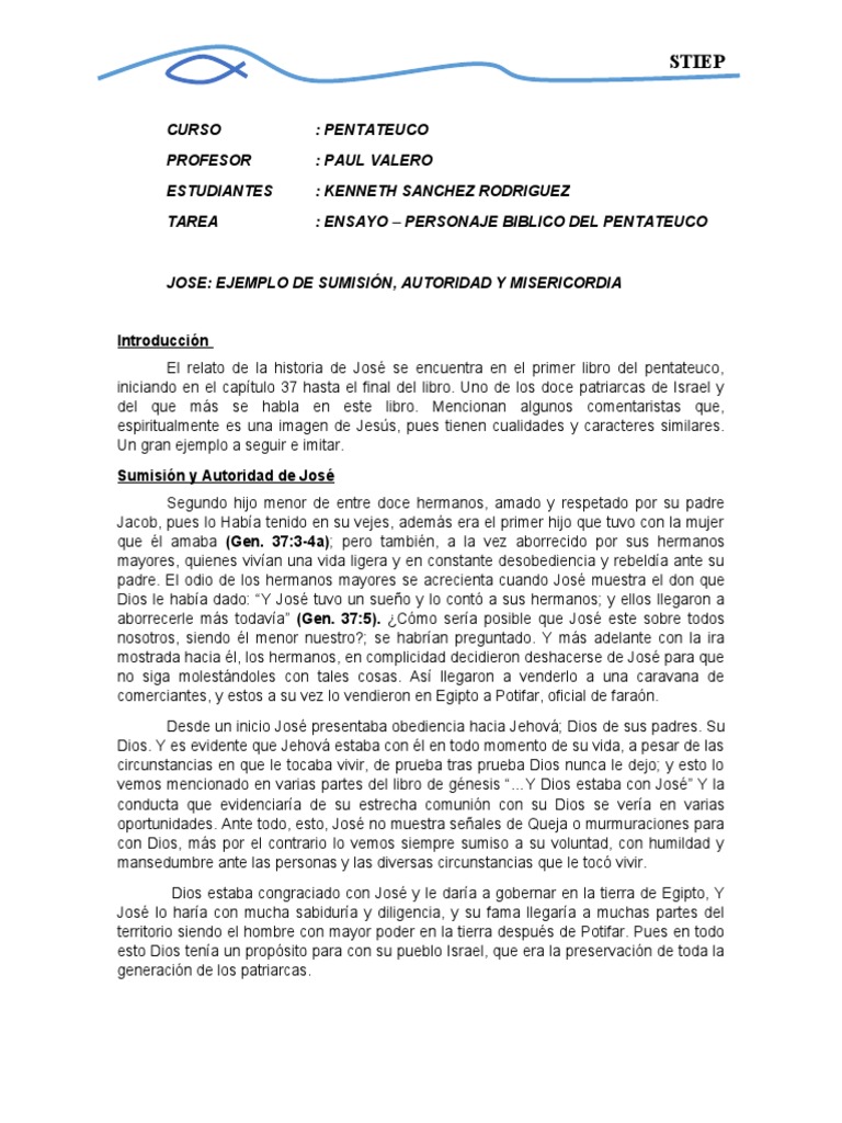 José: Sumisión y Autoridad Bíblica | PDF | Textos Religiosos | Religión ...