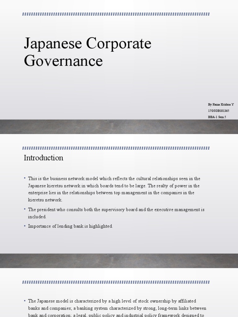 Japanese Corporate Governance | PDF | Corporate Governance | Banks