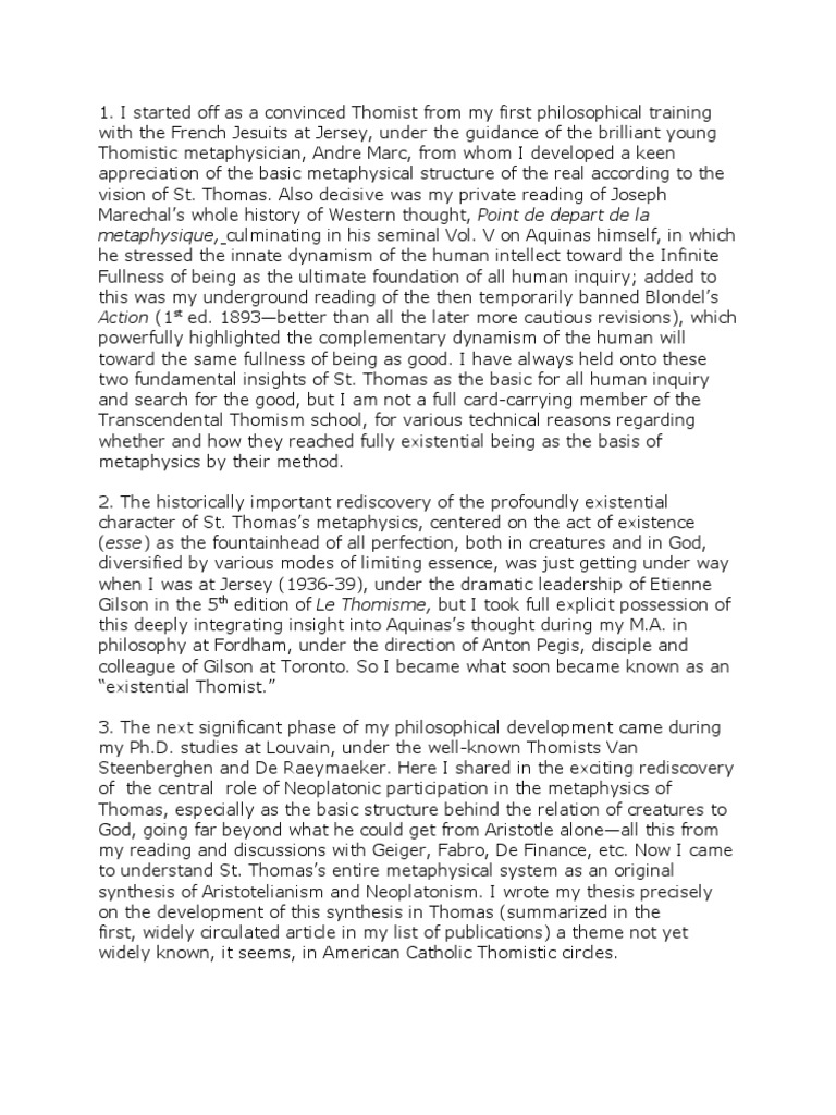 Clarke's Philosophical Journey | PDF | Thomism | Philosophical Traditions