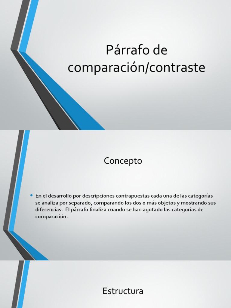 Párrafo Comparacion-Contraste | PDF
