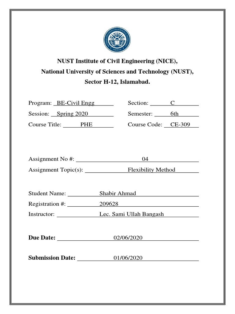 NUST Institute of Civil Engineering (NICE), National University of ...