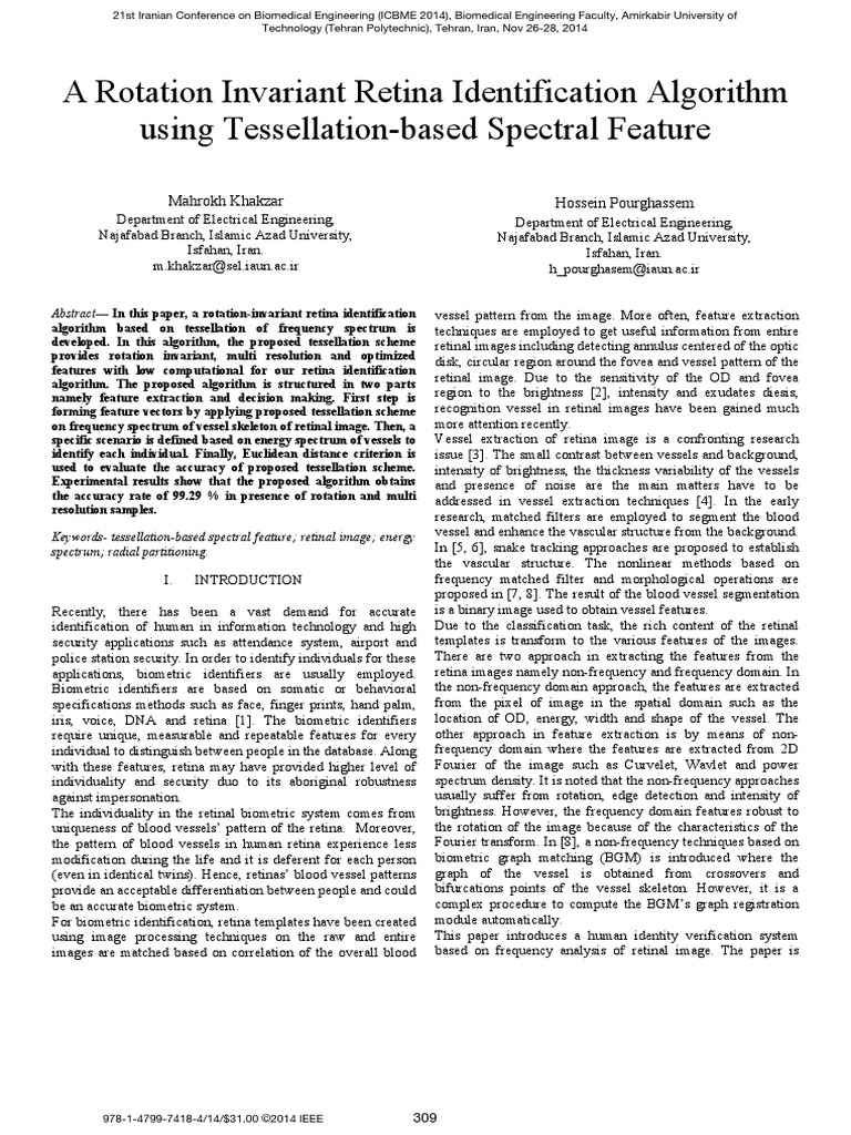 A Rotation Invariant Retina Identification Algorithm Using Tessellation ...