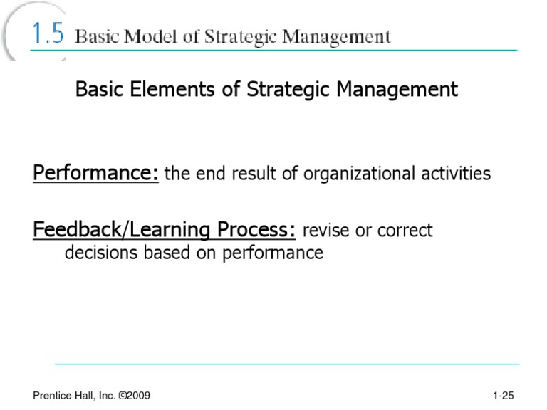 Basic Elements of Strategic Management | PDF