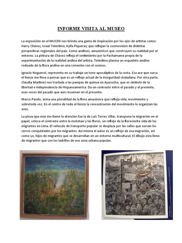Informe Visita Al Museo | PDF