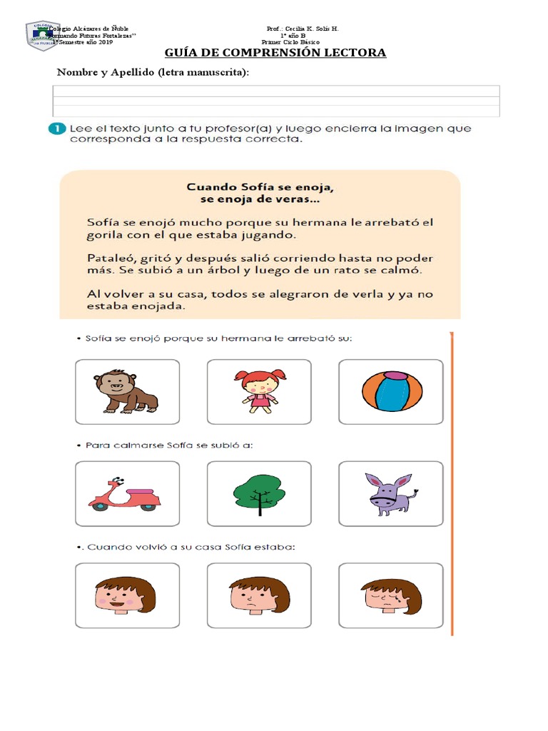 Guia Comprension Lectora 14 Junio | PDF