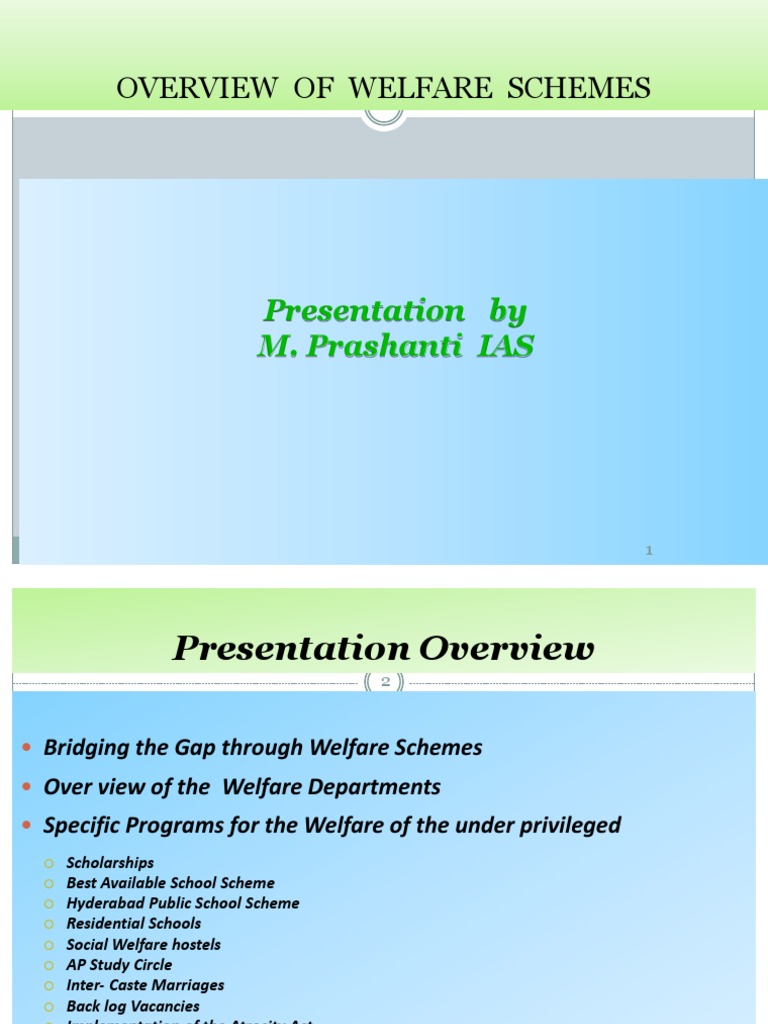 Overview of Welfare Schemes PDF | PDF