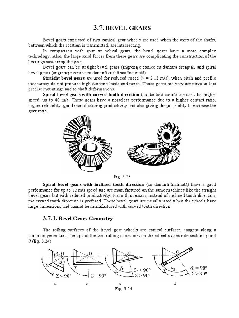 Bevel Gears Geometry | PDF | Gear | Kinematics