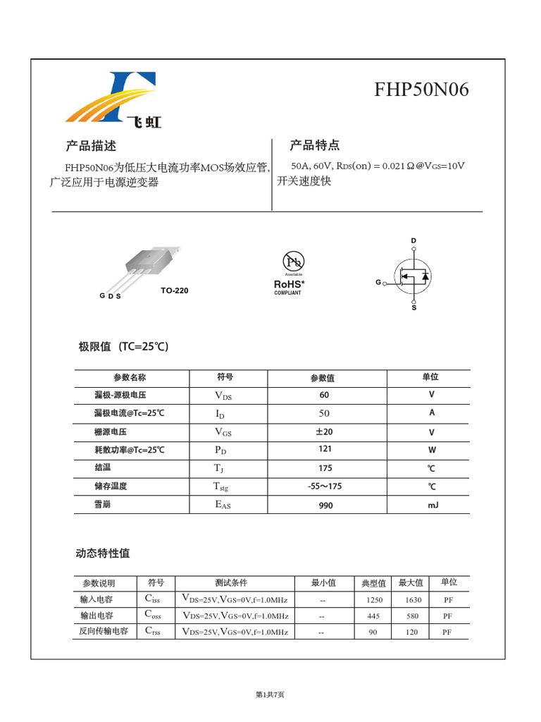 FHP50N06 Feihonltd | PDF