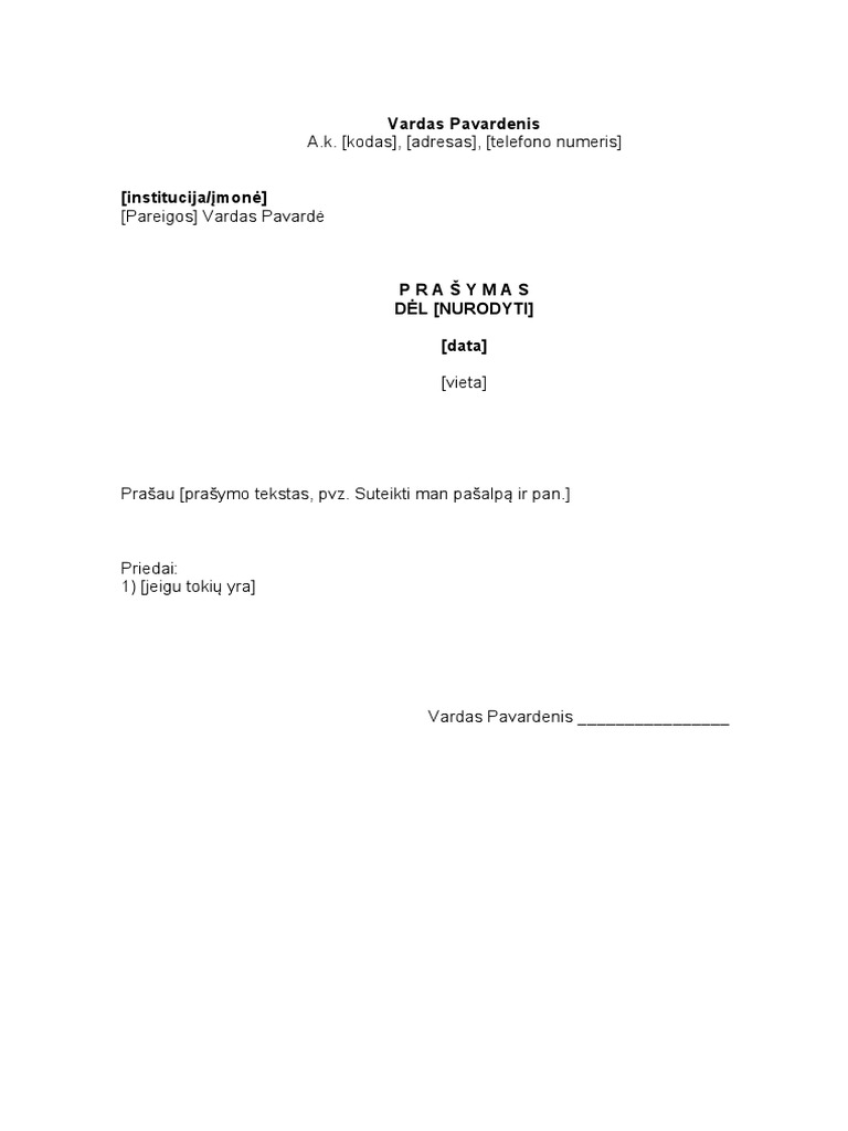 Prasymo Forma PDF | PDF