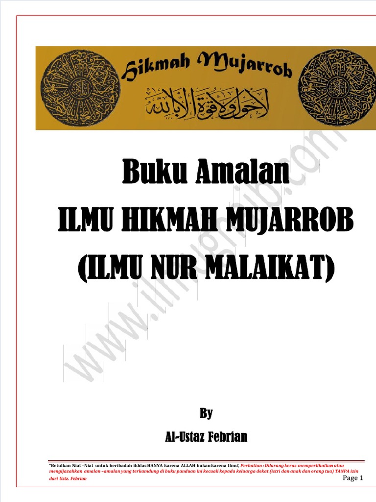 Daftar Isi Buku Ilmu Hikam PDF | PDF