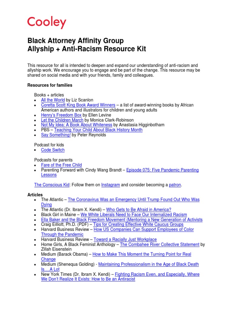 Anti-Racism Resource Kit for Allies | PDF | Black Lives Matter | Racism