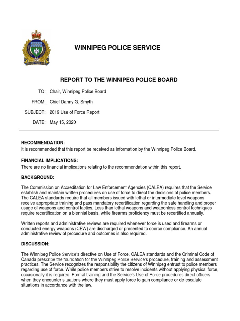 Use of Force Report | PDF | Use Of Force | Police Brutality