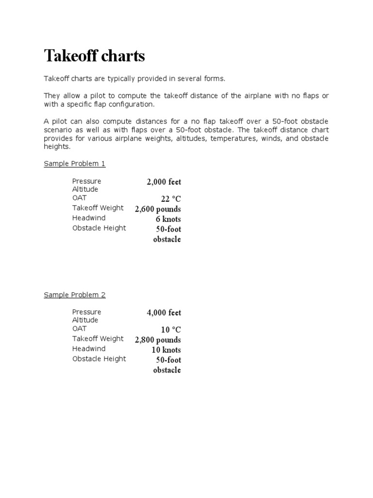 Takeoff Distance Calculation Guide | PDF