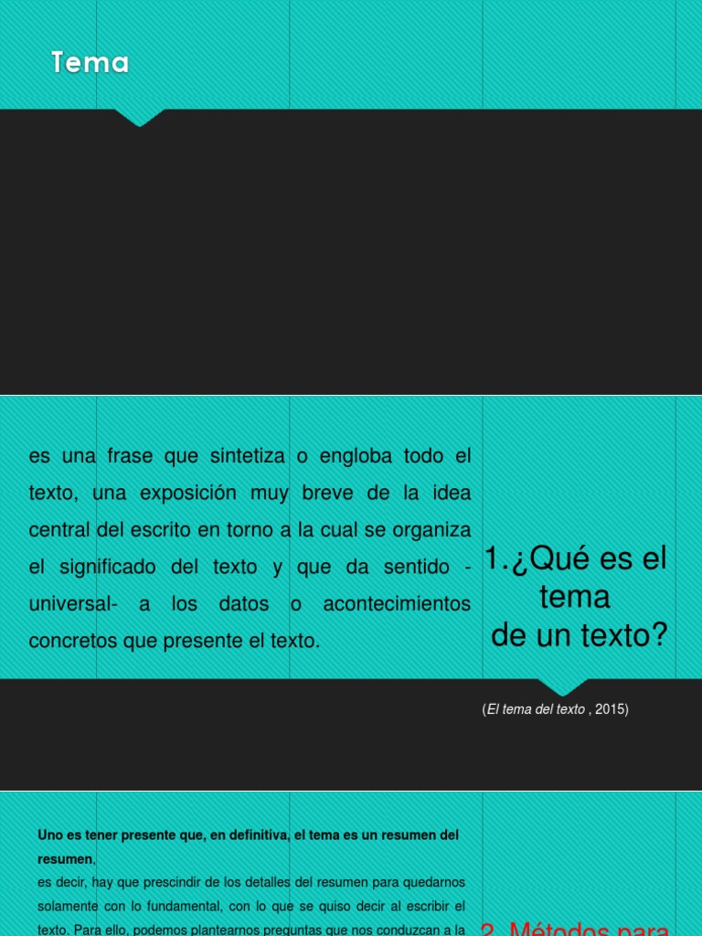 Cómo identificar el tema, la idea principal y el pensamiento conductor ...