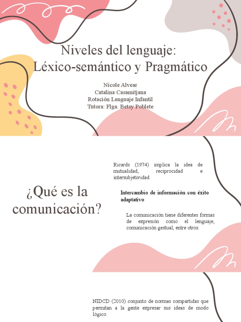 Niveles Del Lenguaje | PDF | Palabra | Léxico
