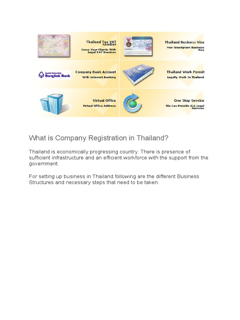 Company Registration Thailand | PDF | Limited Company | Joint Venture