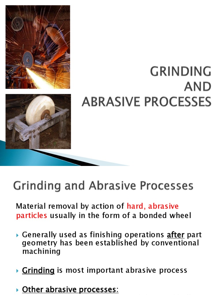 Abrasive Processes | PDF | Grinding (Abrasive Cutting) | Abrasive