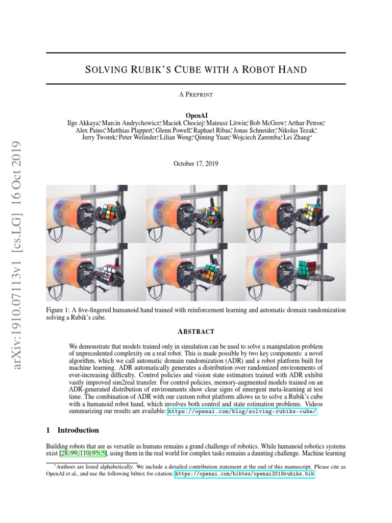 The Rubik's Cube | PDF | Probability Distribution | Simulation