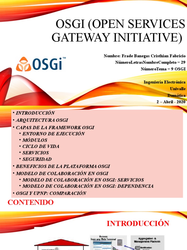 OSGI (Open Services Gateway Initiative) | PDF | Marco de software | Java (lenguaje de programación)