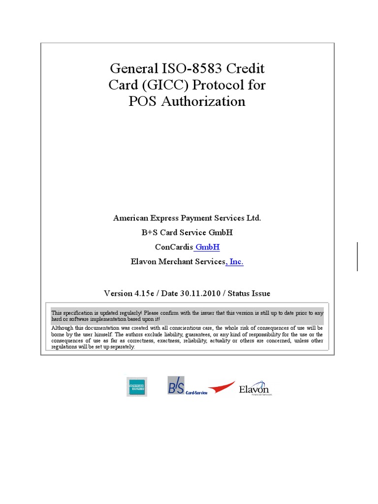 ISO-8583 GICC Protocol Overview | PDF | Emv | Online And Offline