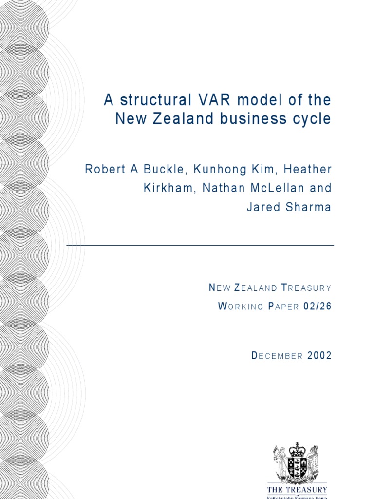A Structural VAR Model of The New Zealand Business Cycle | PDF | Vector ...