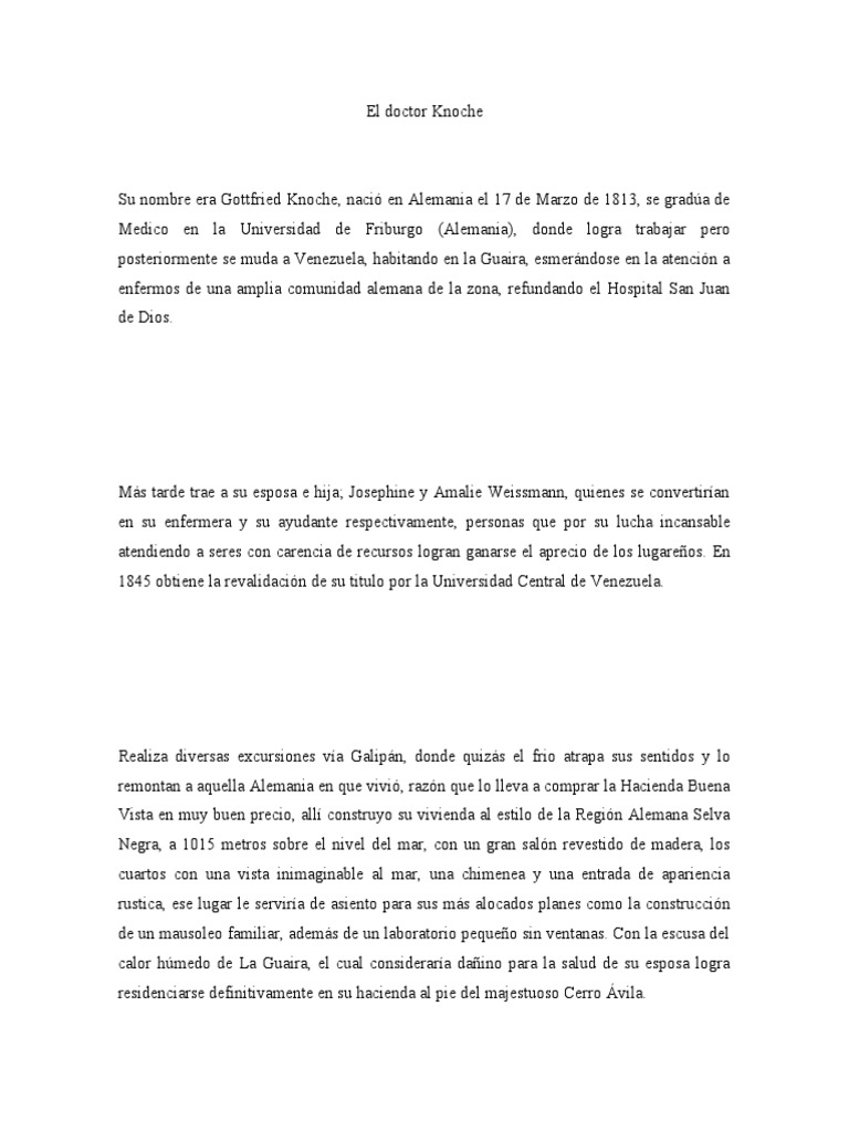 El Doctor Knoche | PDF | Naturaleza