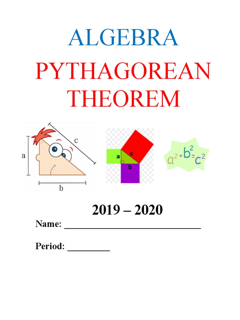 Algebra Packet - Pythagorean Theorem - 2019-20 | PDF | Euclidean Plane ...