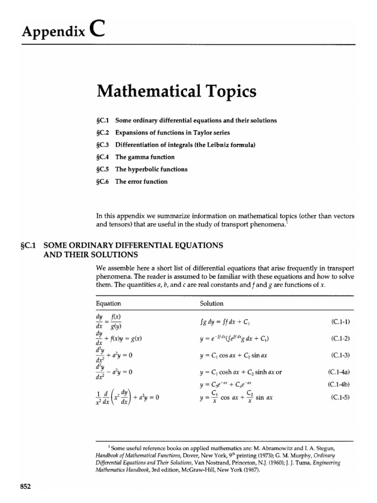 Mathematical Topics: Appendix | PDF | Trigonometric Functions | Subtraction