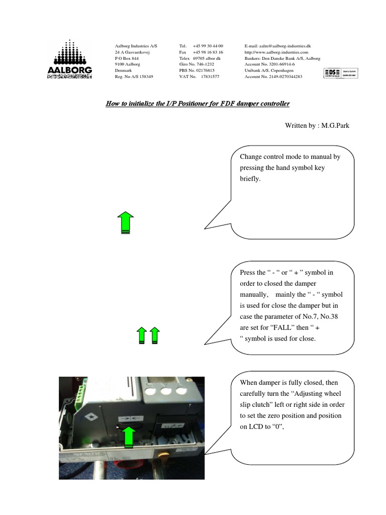 How To Initialize The I/P Positioner For FDF Damper Controller | PDF | Manufactured Goods ...